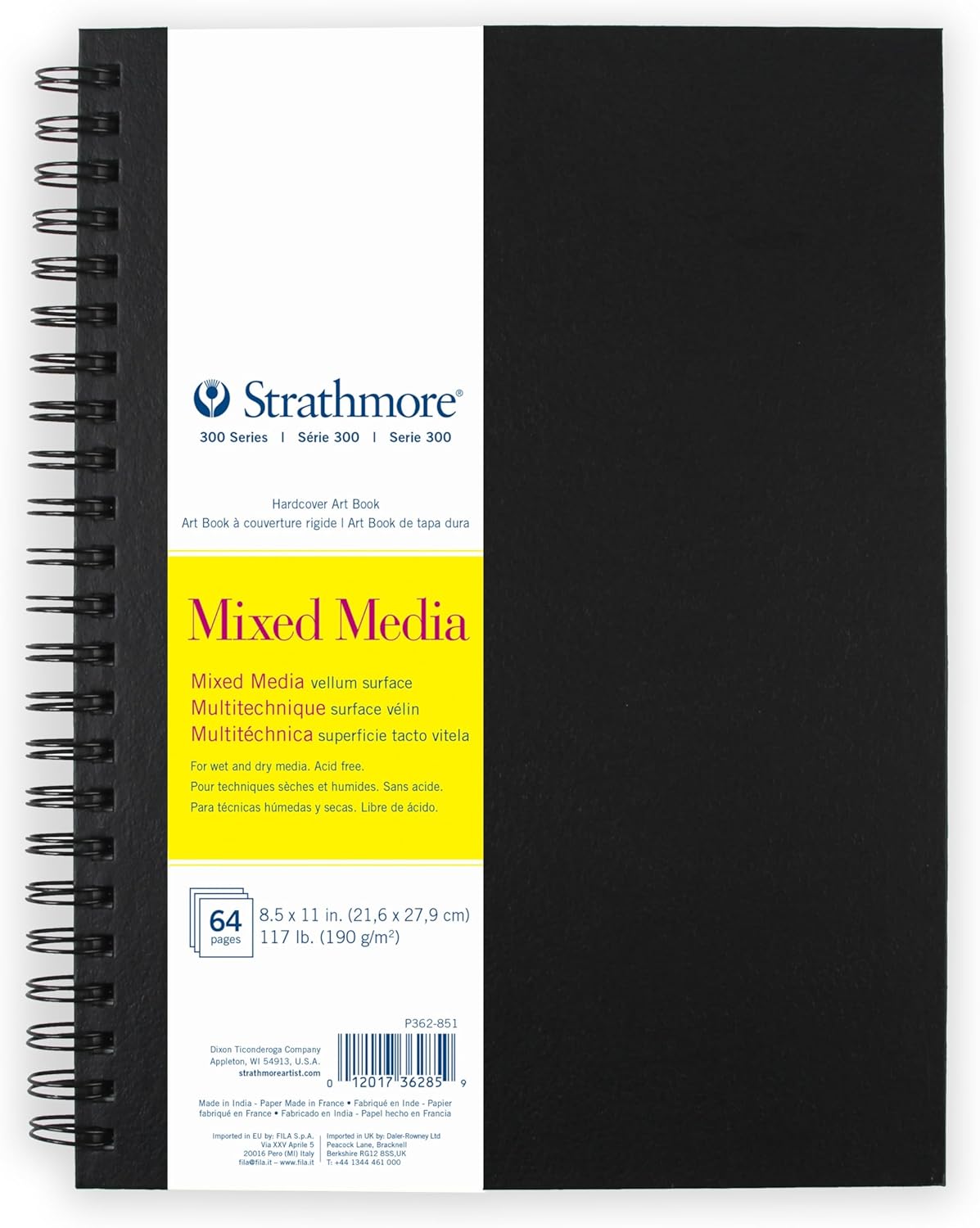 STRATHMORE 300 SERIES SKETCH HARDCOVER WIREBOUND ART BOOK - 8-1/2" X 1 ...