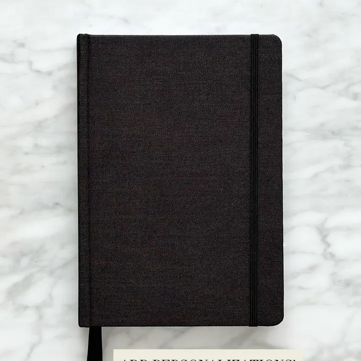 LINEN HARDCOVER DOTTED JOURNAL - ONYX - Hull's Art Supply & Framing