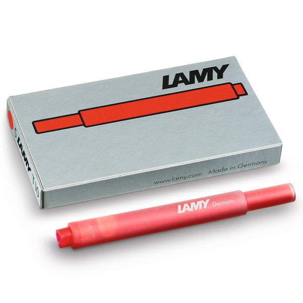 LAMY INK CARTRIDGE BOX/5 RED - Hull's Art Supply & Framing