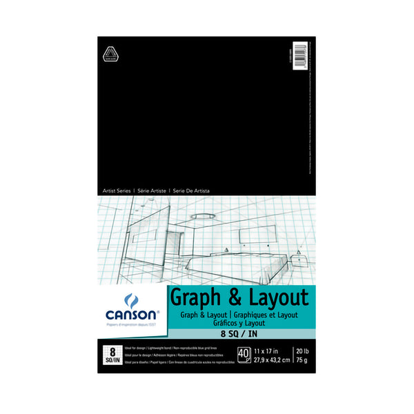 CROSS SECTION PAPER PAD 8'' x 8'' GRID 11'' x 17'' - Hull's Art Supply ...